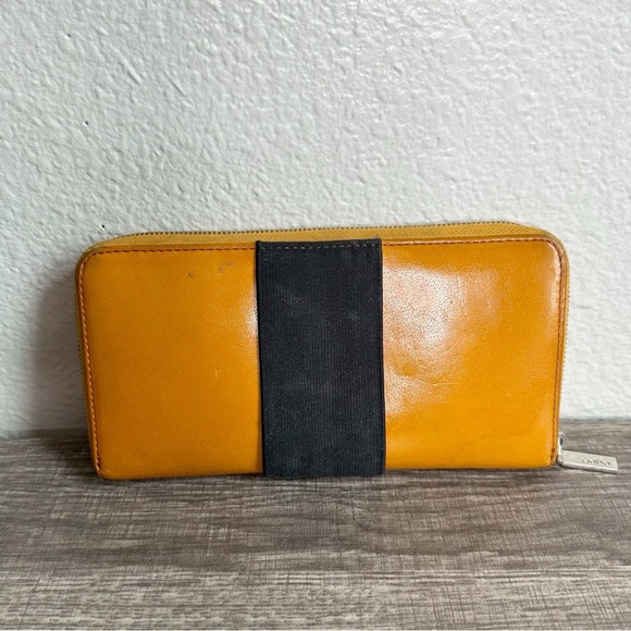HOBO | Bags | Hobo Black Golden Tan Leather Wallet | Poshmark